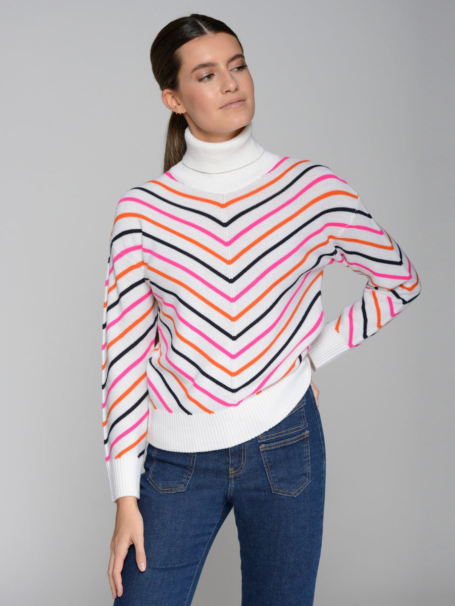 V Stripes Pullover Knit Sweater – Farm Basket LLC